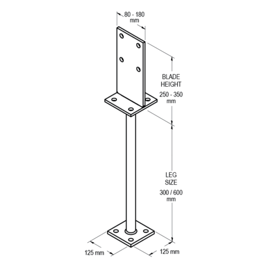 T-Blade Post Supports with Legs