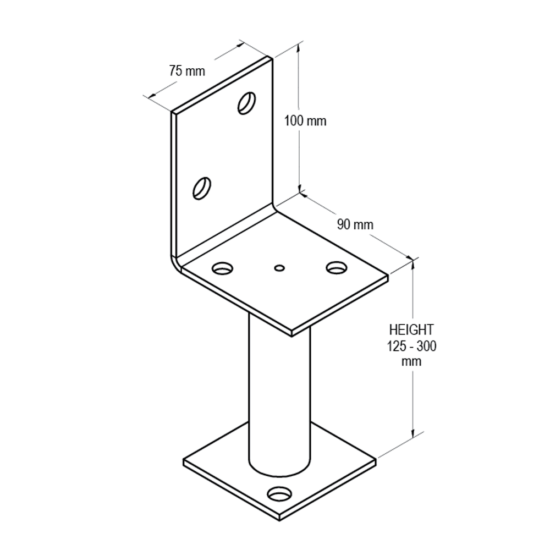 STAINLESS STEEL T-BLADE POST SUPPORTS - VUETRADE